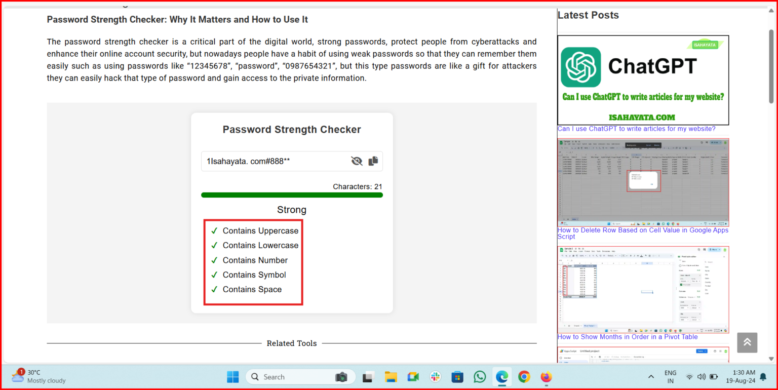 Password Strength Checker